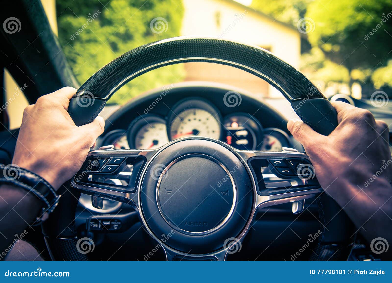 Modern Car Driving stock image. Image of sunset, transport - 77798181