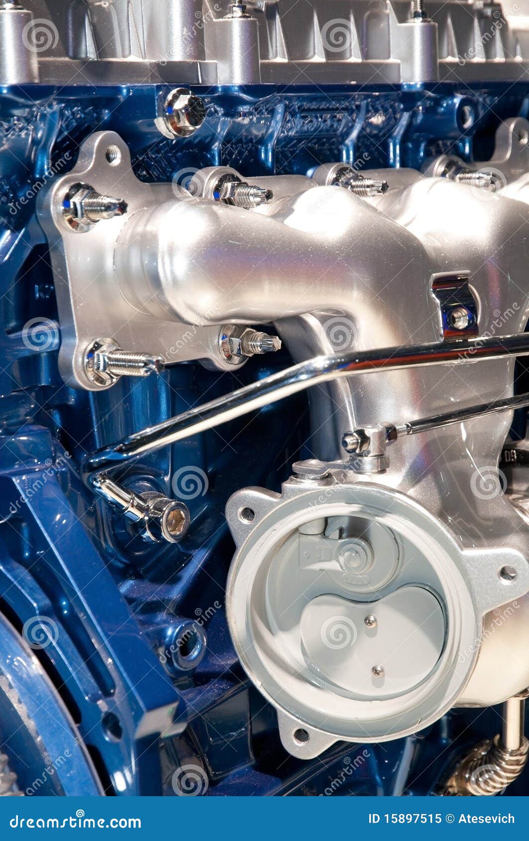 Modern Car Engine stock image. Image of cylinder, metal - 15897515