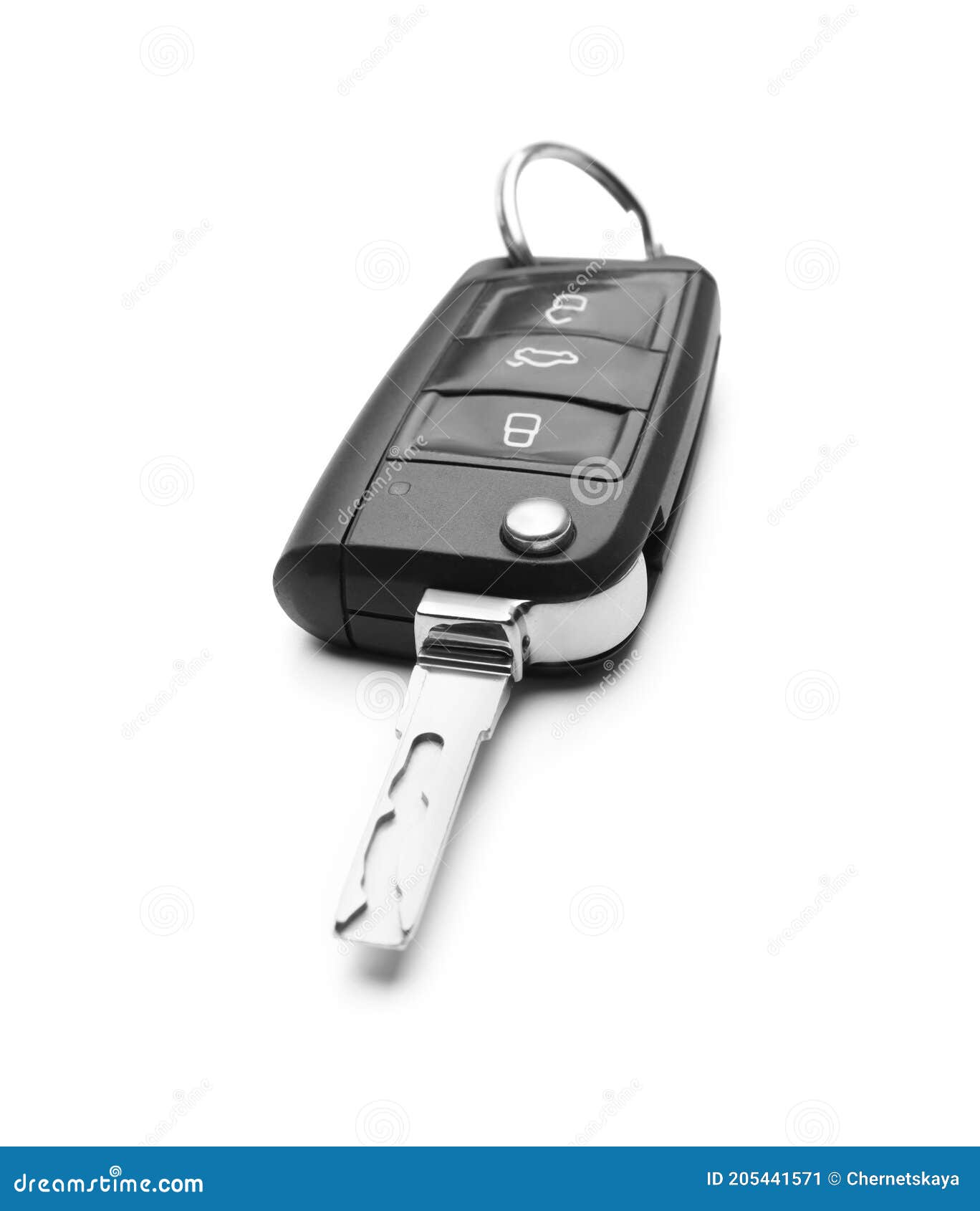 Modern Car Flip Key Isolated on White Stock Image - Image of electronic ...