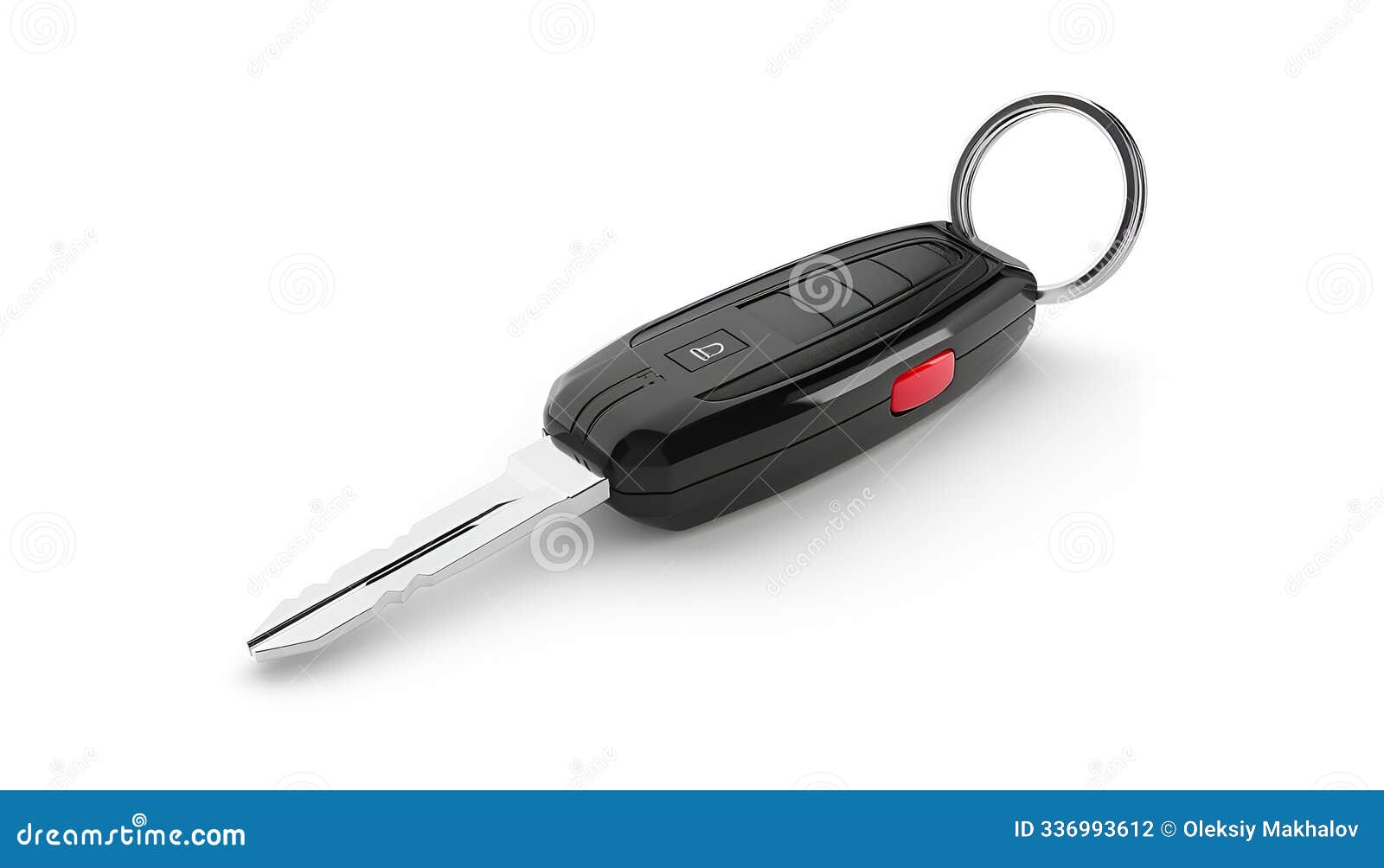 Modern Car Flip Key Isolated on White Stock Illustration - Illustration ...