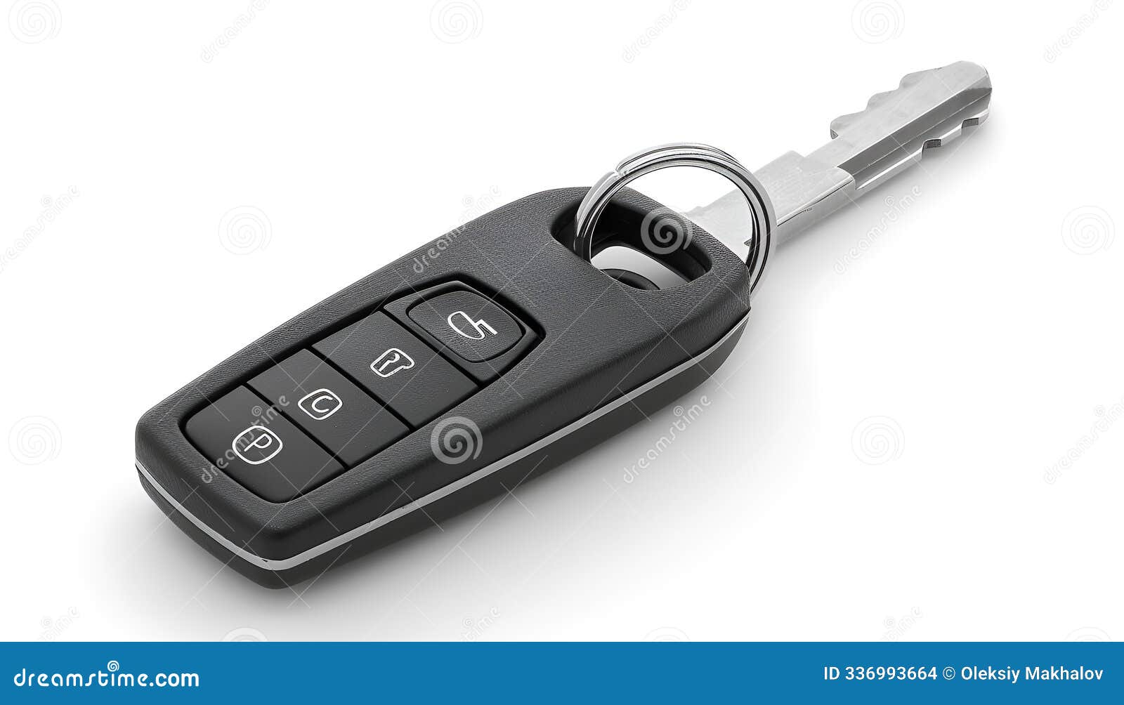 Modern Car Flip Key Isolated on White Stock Illustration - Illustration ...