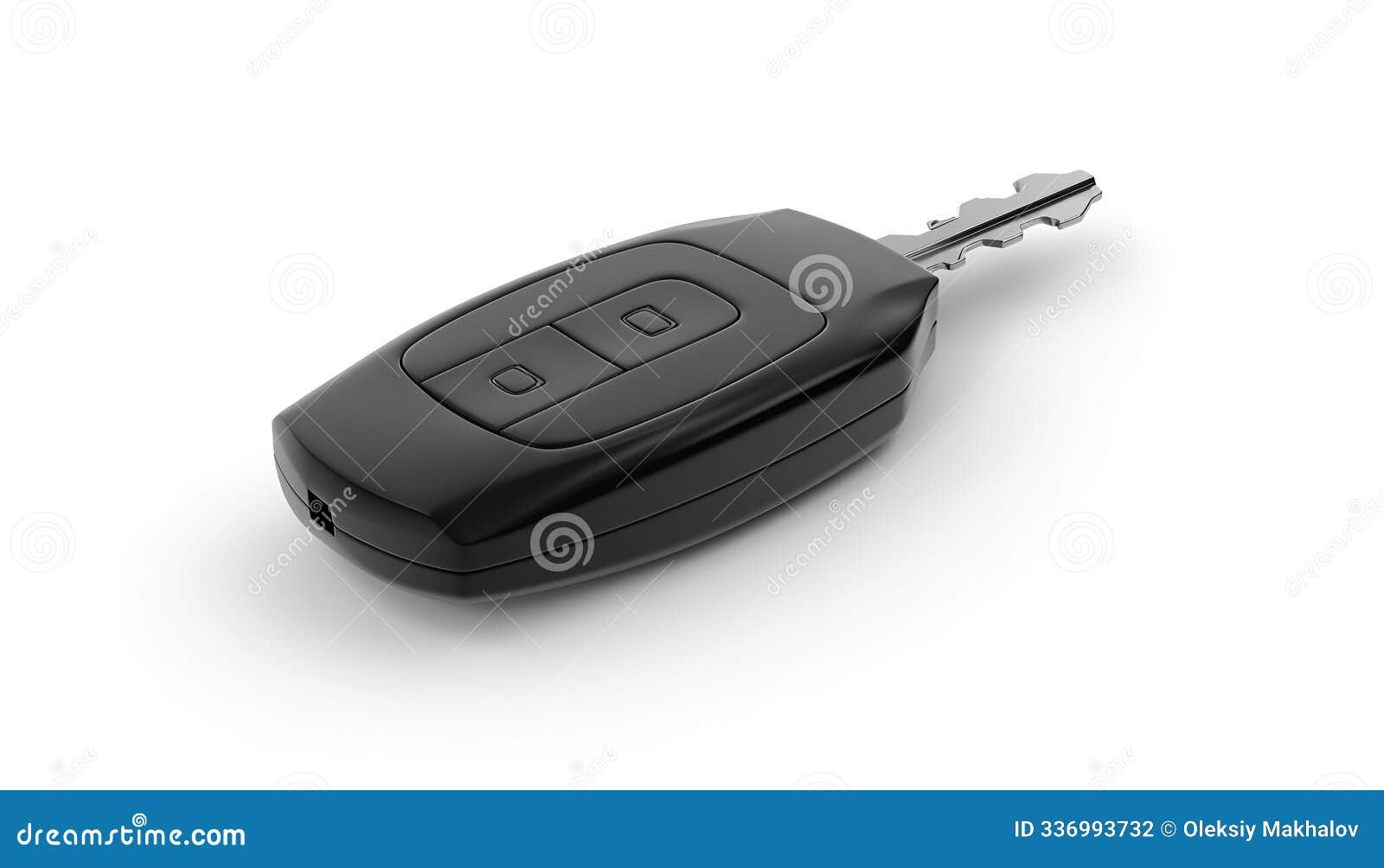 Modern Car Flip Key Isolated on White Stock Illustration - Illustration ...