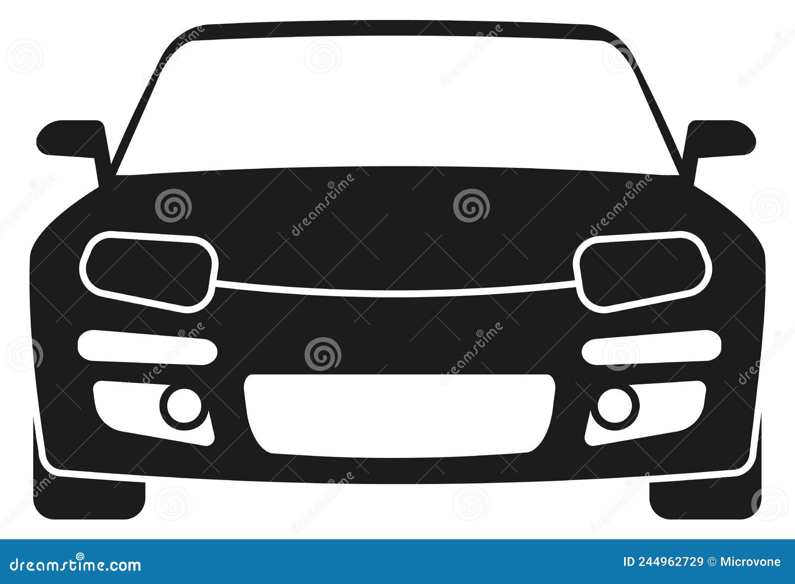 Top View, Black And White Outline Drawing, Blank House Plan Simple Flat ...