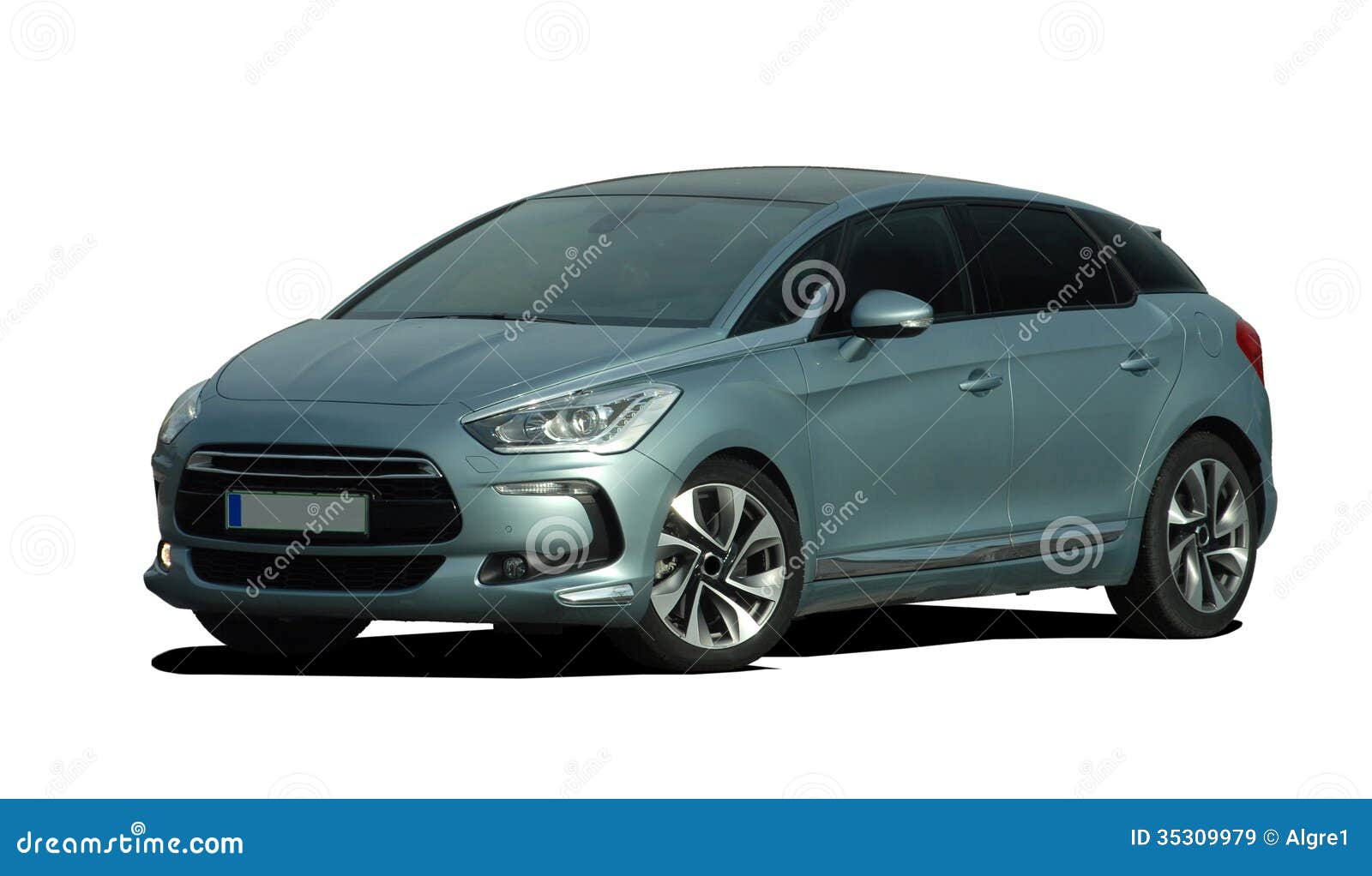 Modern car front view stock image. Image of liftback - 35309979