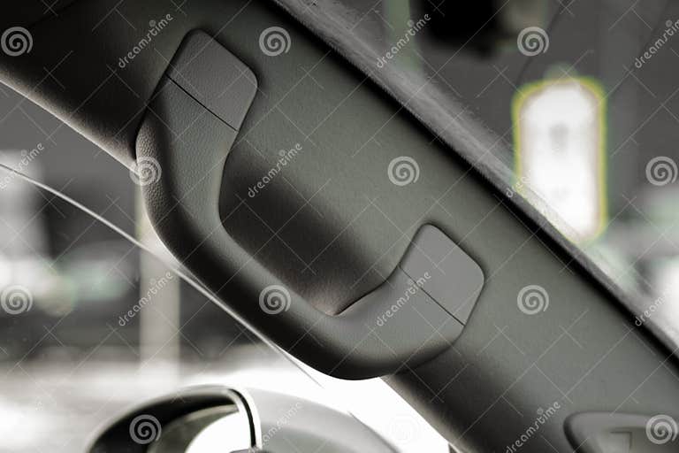 Modern Car Grab Handle, Car Interior Details. Stock Photo - Image of ...