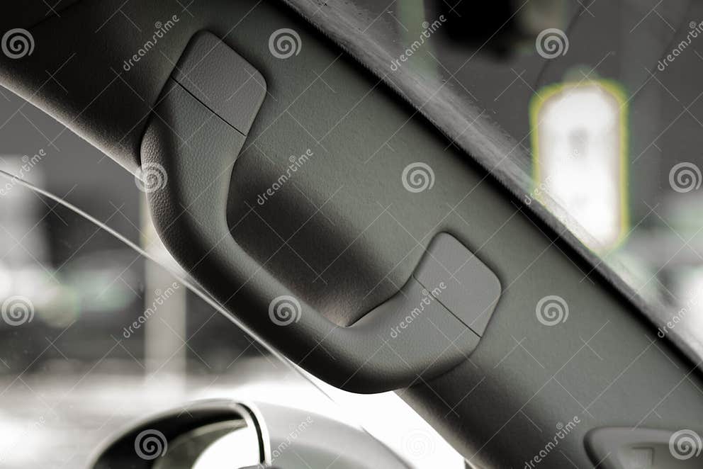 Modern Car Grab Handle, Car Interior Details. Stock Photo - Image of ...