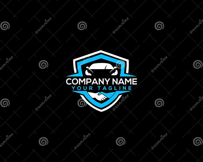 Modern Car and Handshake Logo Design Concept. Stock Vector ...