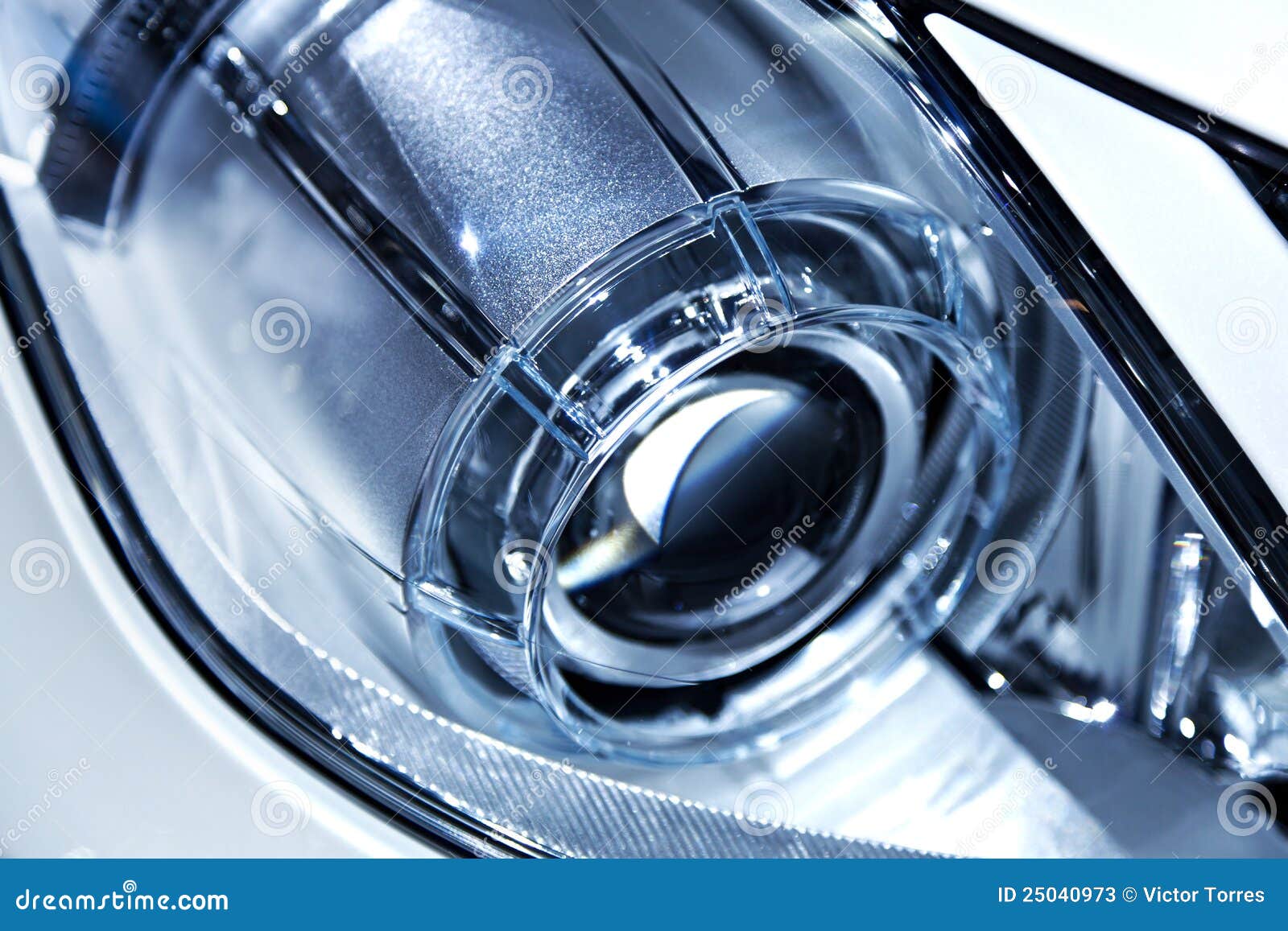 Modern Car Headlight Detail Stock Image - Image of lights, automobile ...