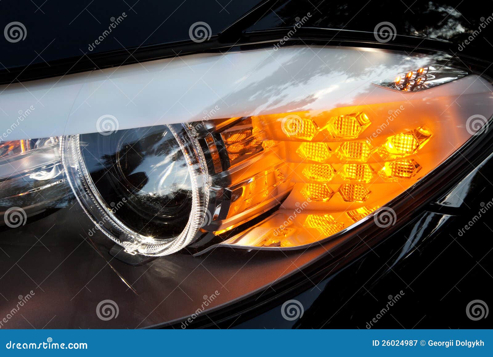 Modern car headlights stock image. Image of shiny, concept - 26024987