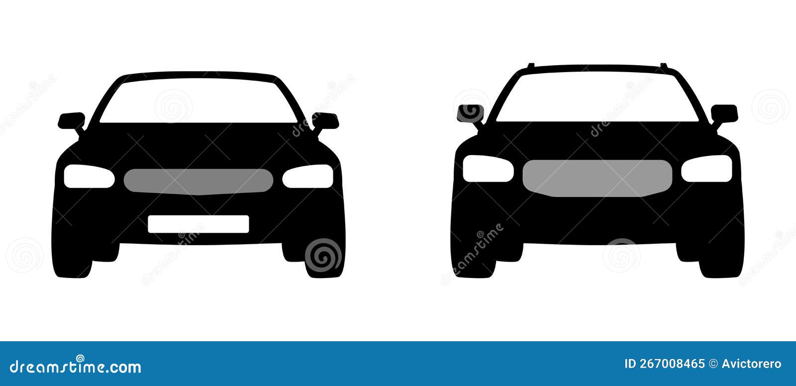 Modern Car Icon. Front View Stock Vector - Illustration of vehicle ...