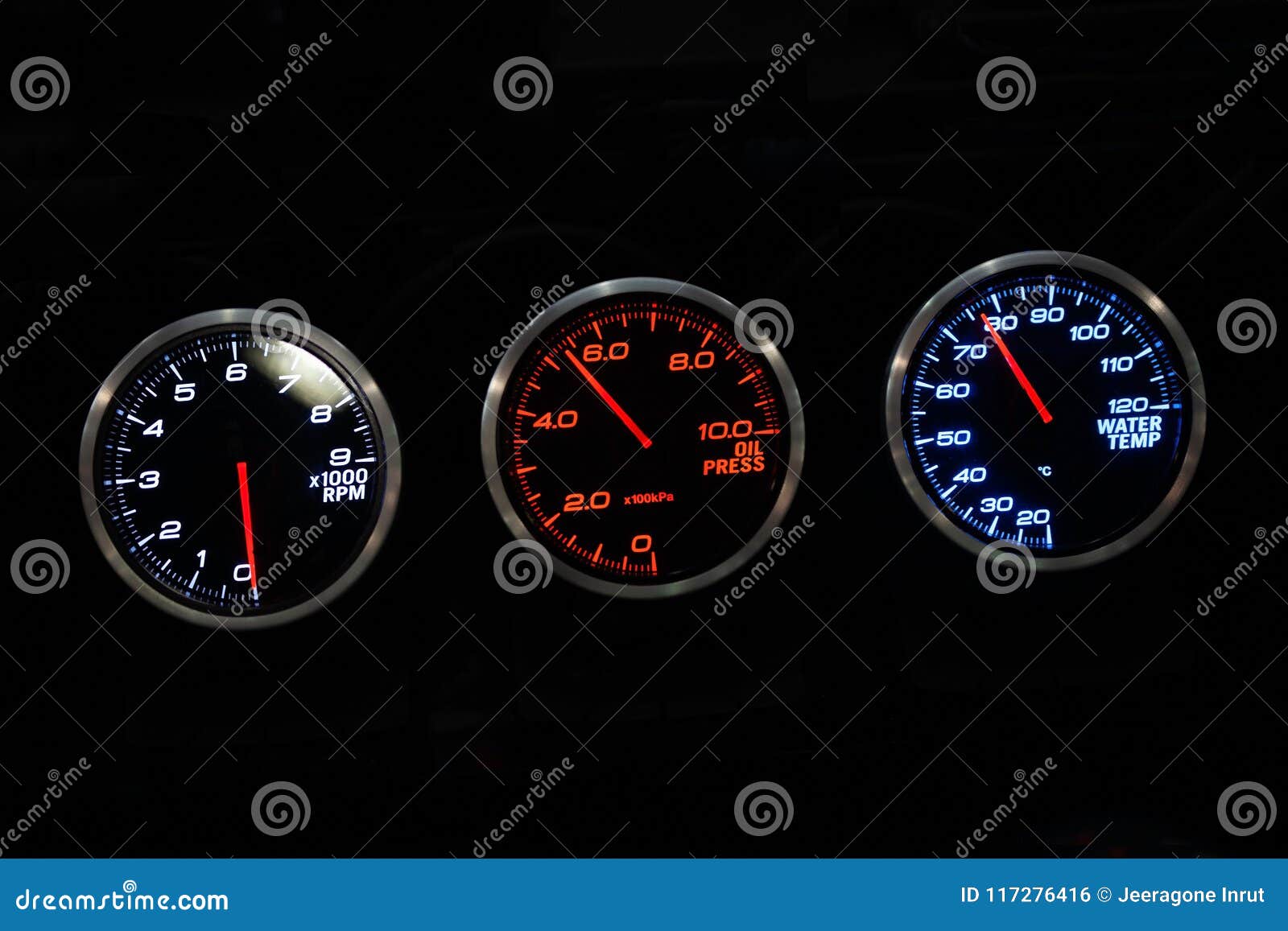Modern Car Instrument Dashboard Panel Stock Photo - Image of closeup ...
