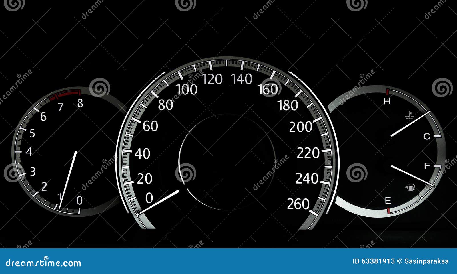 Modern Car Instruments Panel Stock Image - Image of dial, meter: 63381913