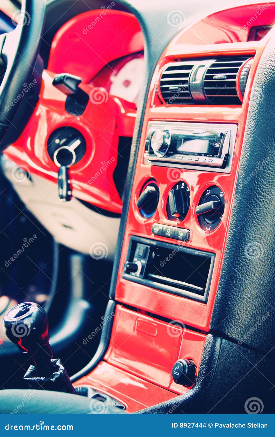 Modern car interior stock photo. Image of monitor, audio - 8927444