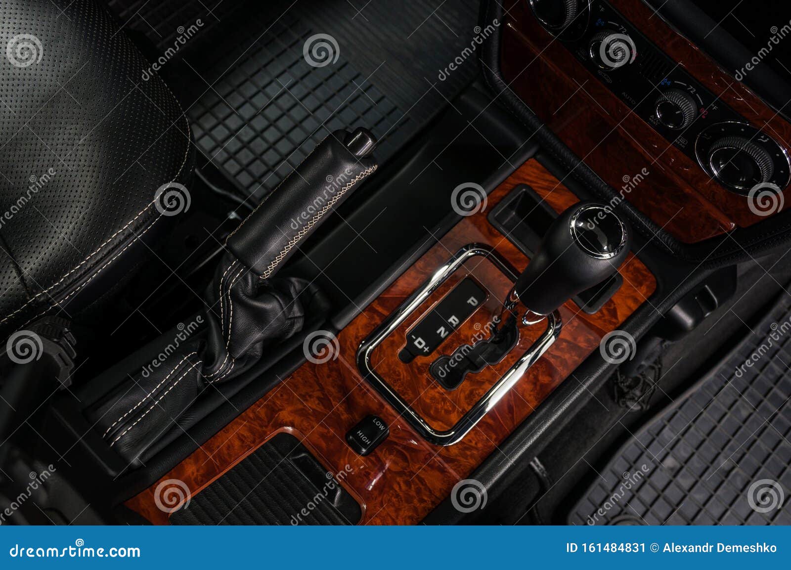 Modern Car Interior Background. Automatic Transmission Stock Image ...