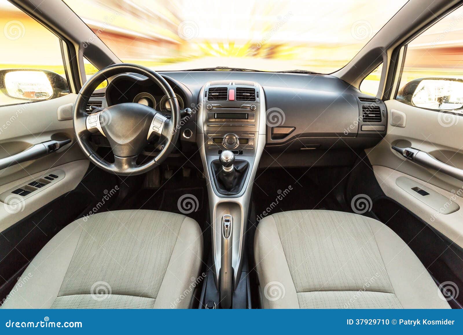 Modern car interior stock photo. Image of inside, safety - 37929710