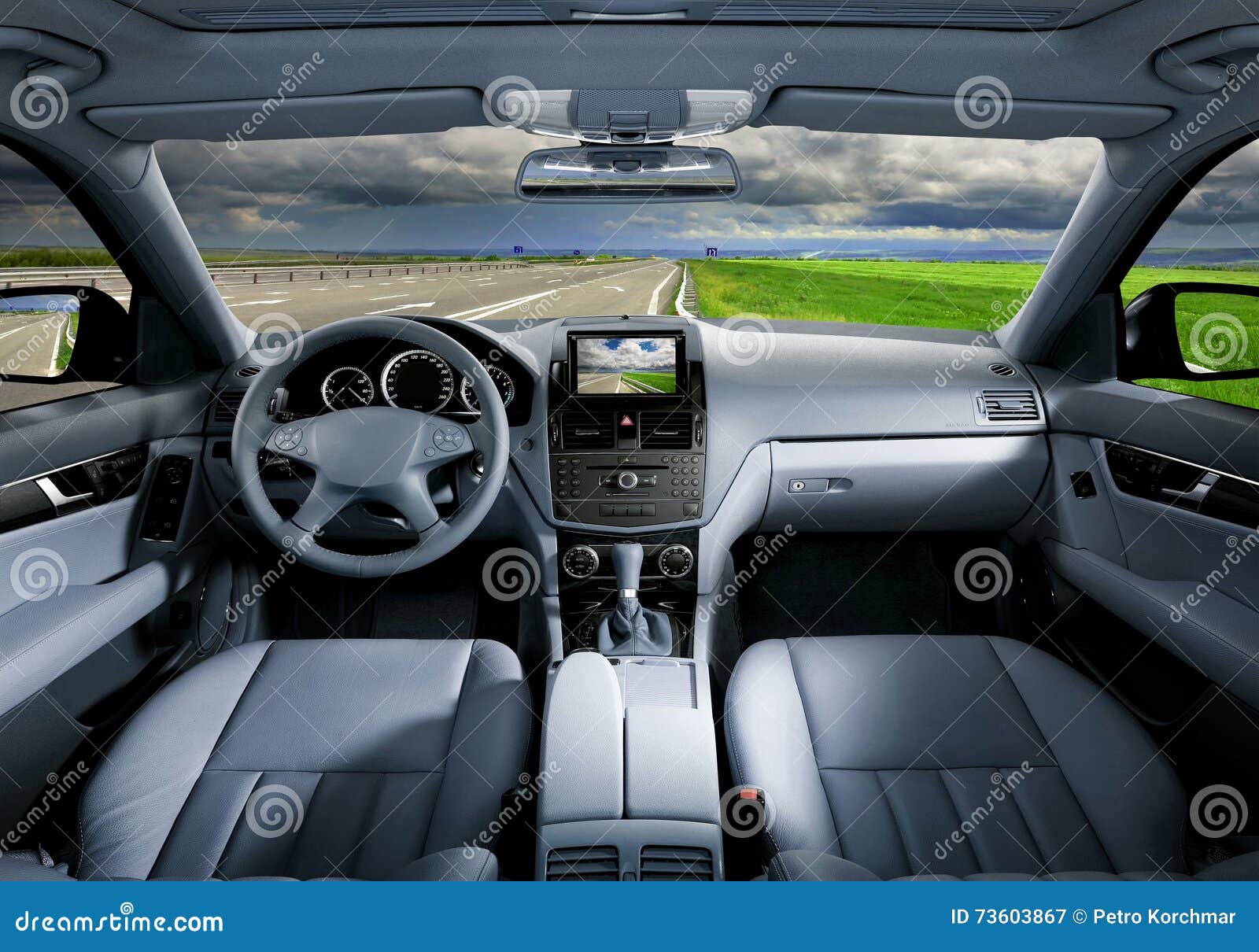 Modern Car interior stock image. Image of shine, business - 73603867