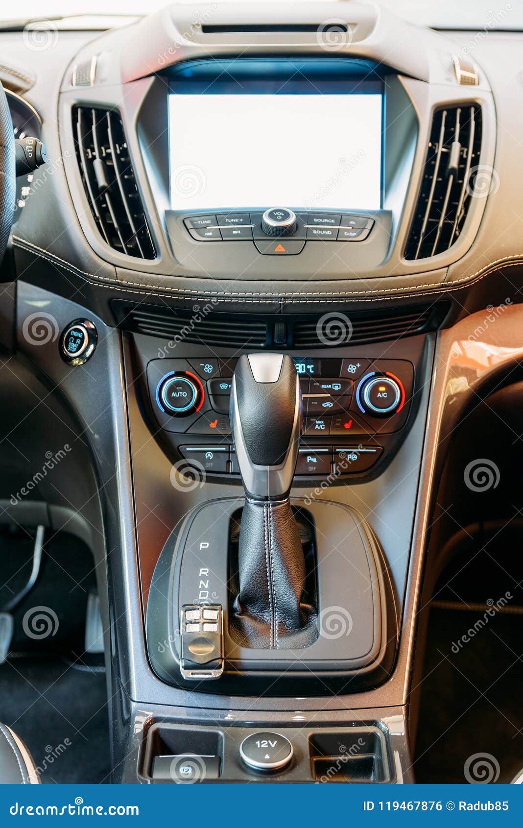 Modern Car Interior Dashboard View Stock Photo - Image of board ...
