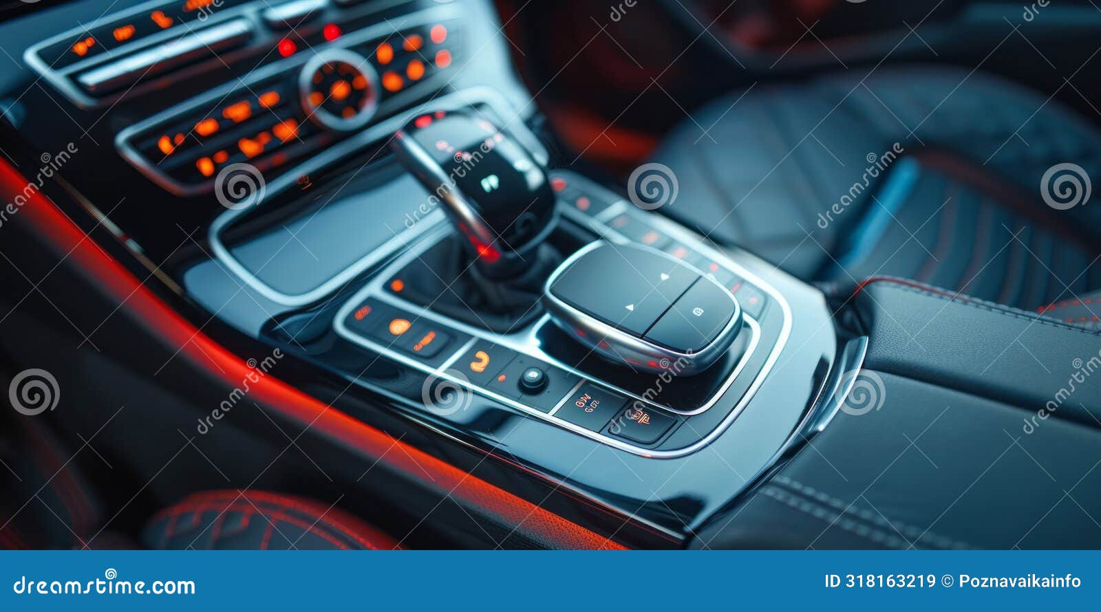 Modern Car Interior Details. Automatic Gearbox. Modern Car Interior ...
