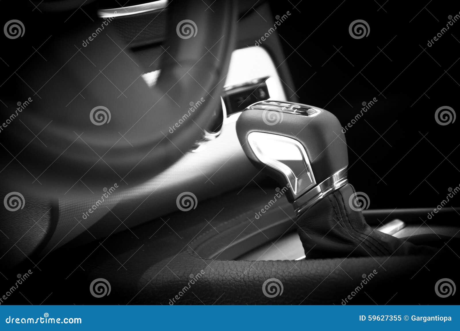 Modern Car Interior Gear Stick Stock Image - Image of race, business ...