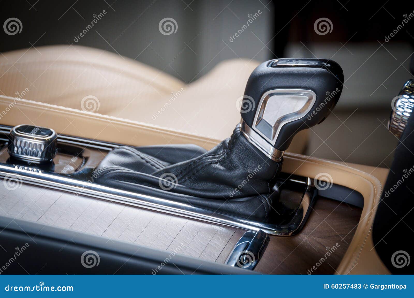 Modern Car Interior Gear Stick Stock Image - Image of control, inside ...