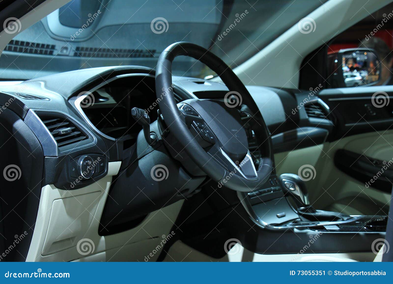 Modern car interior stock image. Image of seat, wheel - 73055351