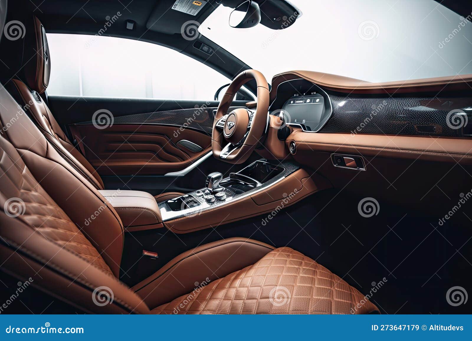 Modern Car Interior with Sleek and Minimalistic Design, Clean Lines and ...