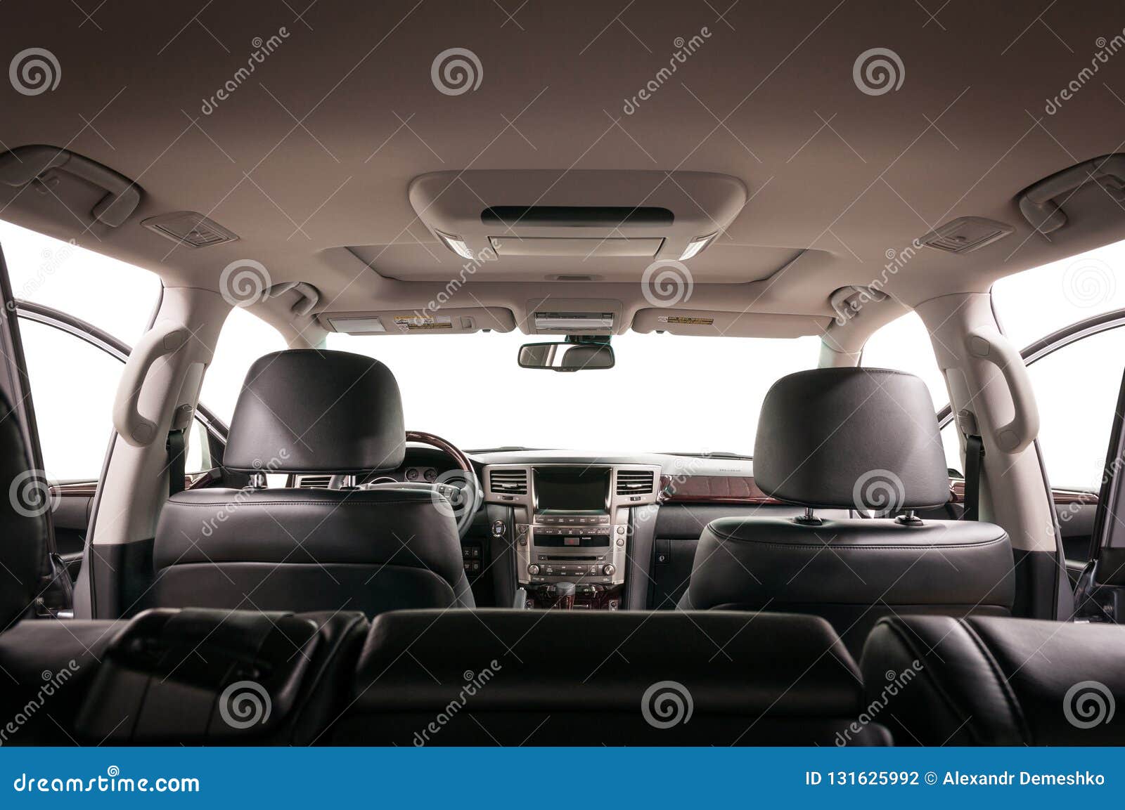 Modern car interior. stock photo. Image of passenger - 131625992