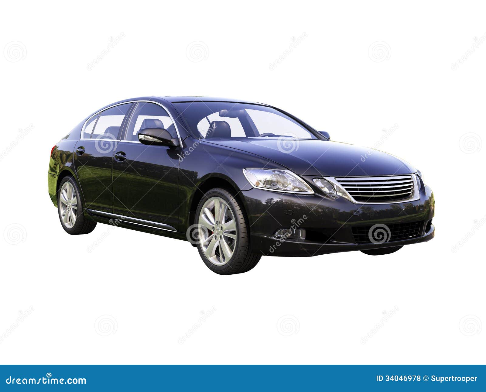 Modern Car is Isolated on a White Stock Photo - Image of transport ...
