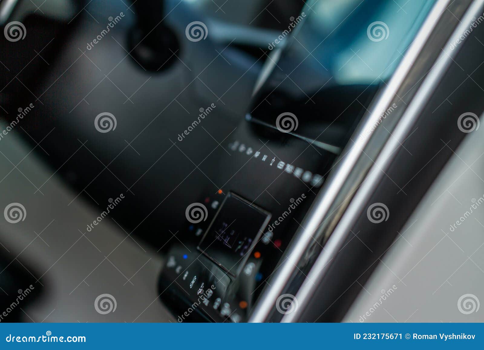 Modern Car Media Display in the Interior of the Car. Stock Image ...