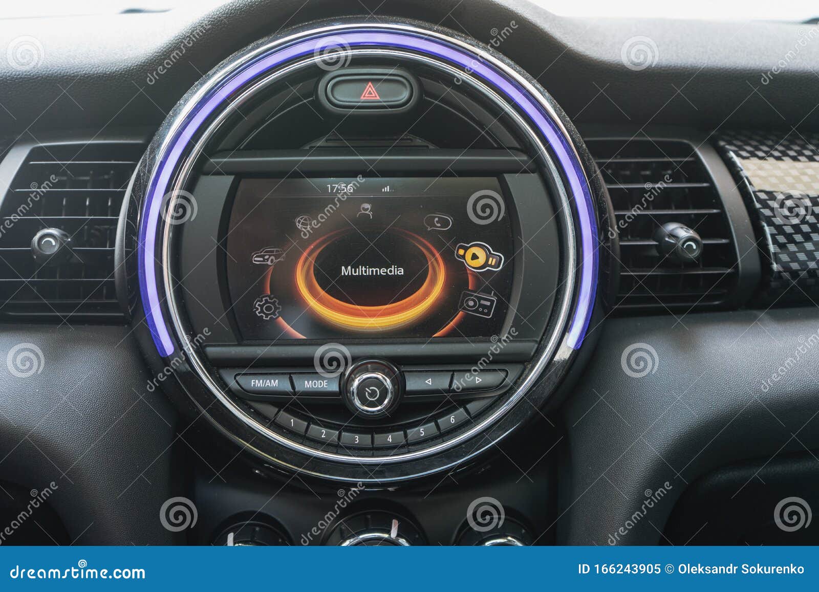 Modern Car Multimedia System Stock Image - Image of black, dashboard ...