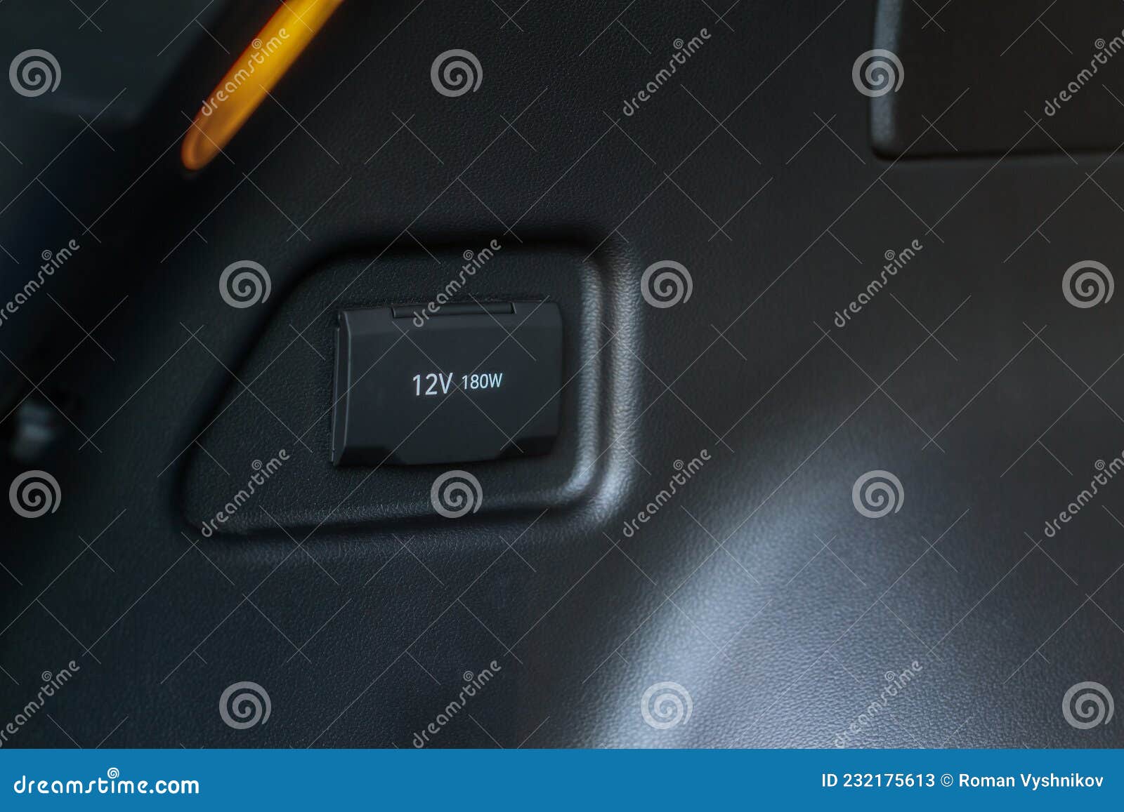 Modern car outlet socket. stock image. Image of equipment - 232175613