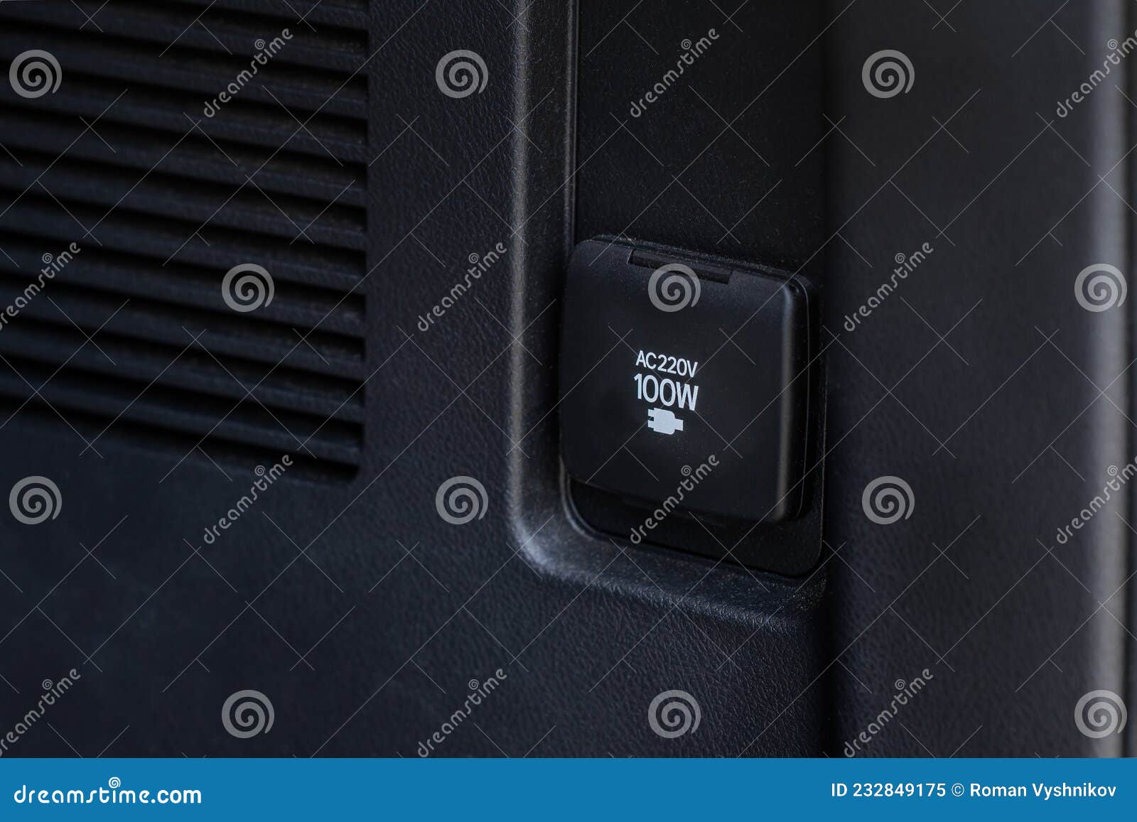 Modern car outlet socket. stock image. Image of symbol - 232849175