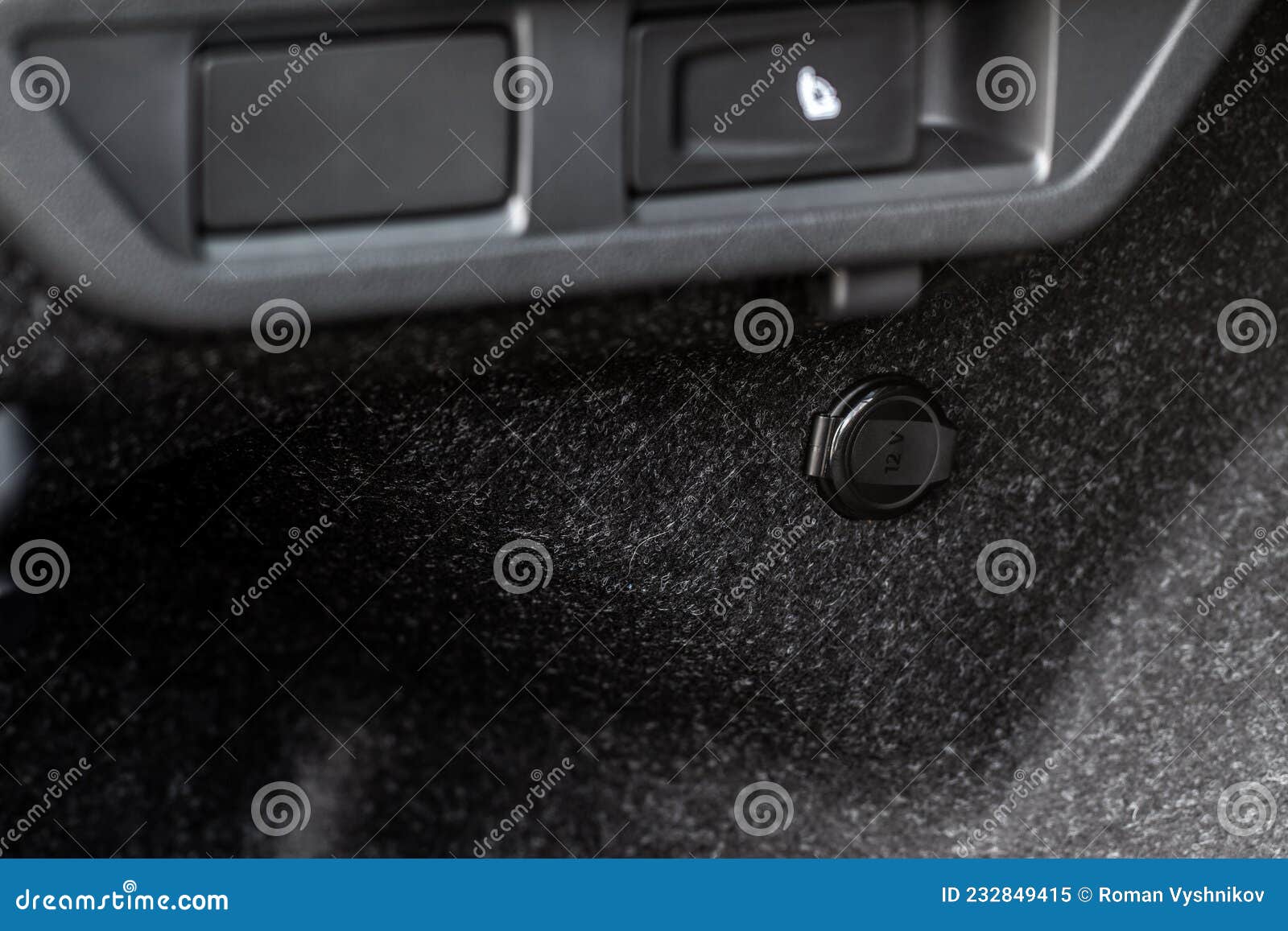 Modern car outlet socket. stock image. Image of automobile - 232849415