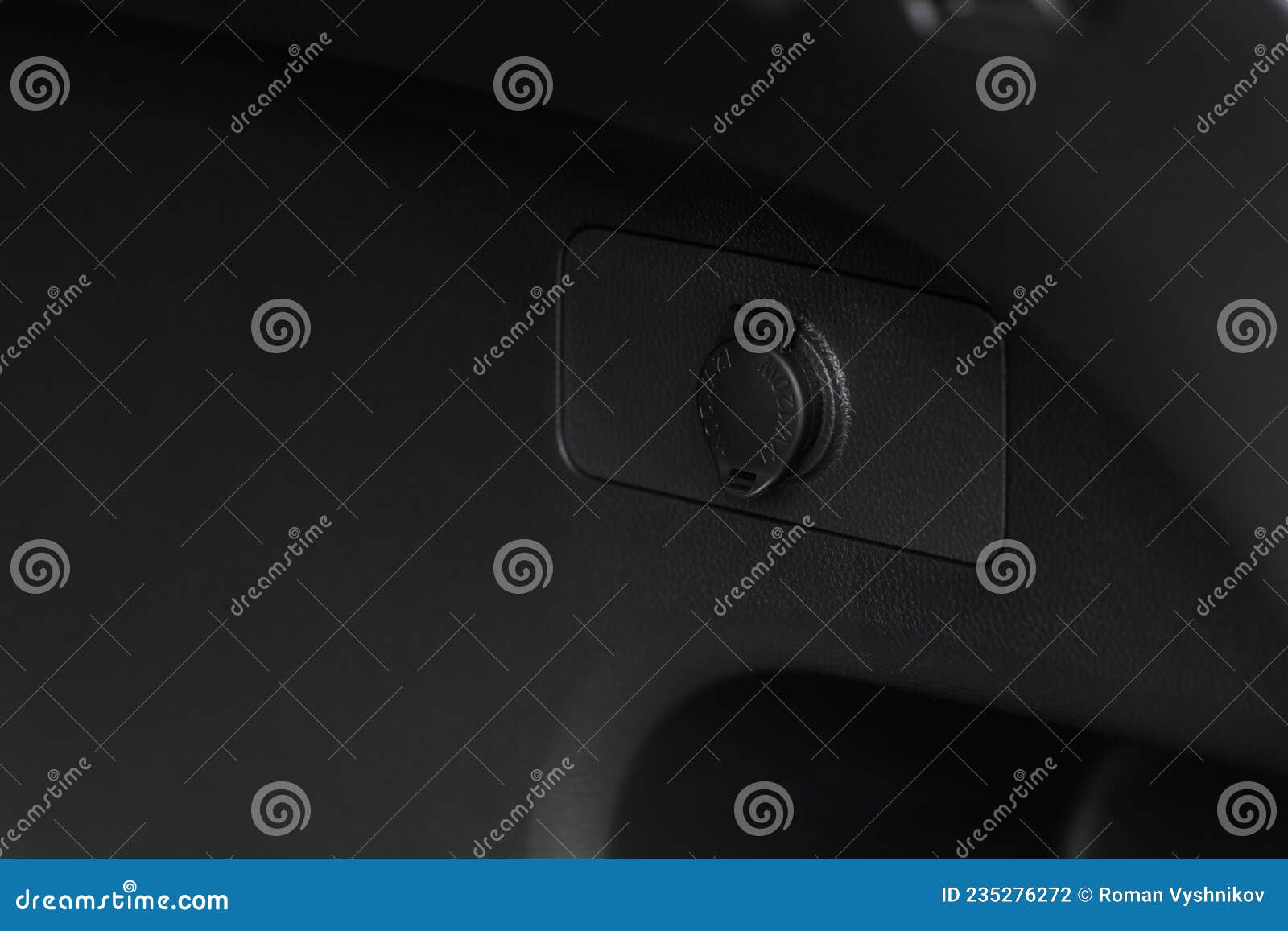 Modern car outlet socket. stock photo. Image of interior - 235276272