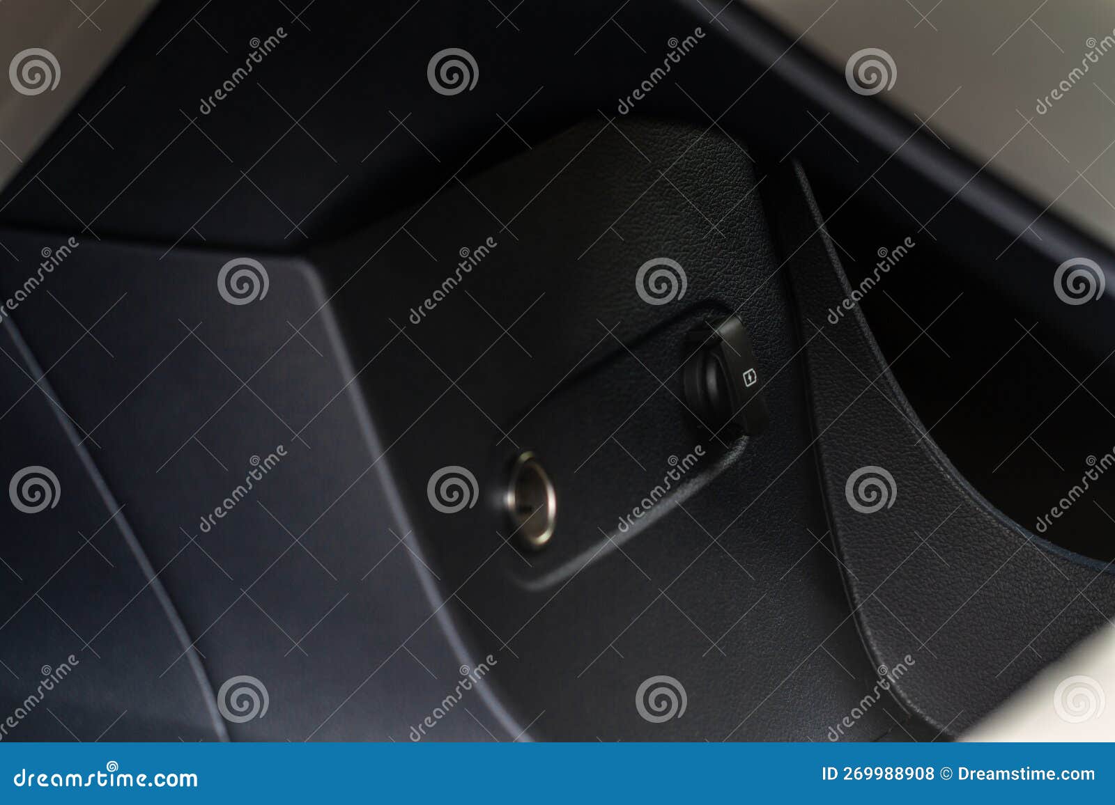 Modern car outlet socket. stock photo. Image of connection - 269988908