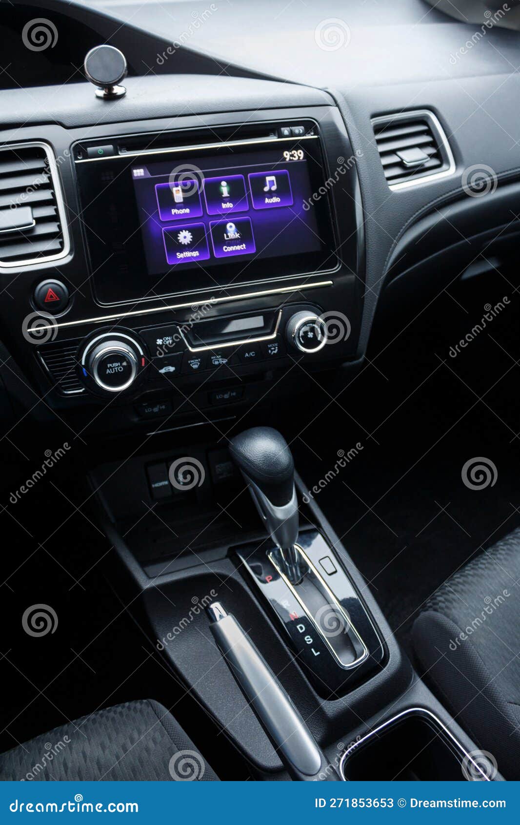 Modern car panel interior stock image. Image of close - 271853653