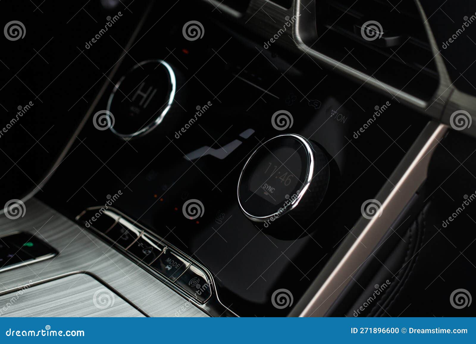 Modern Car Passengers Temperature Control. Stock Photo - Image of ...