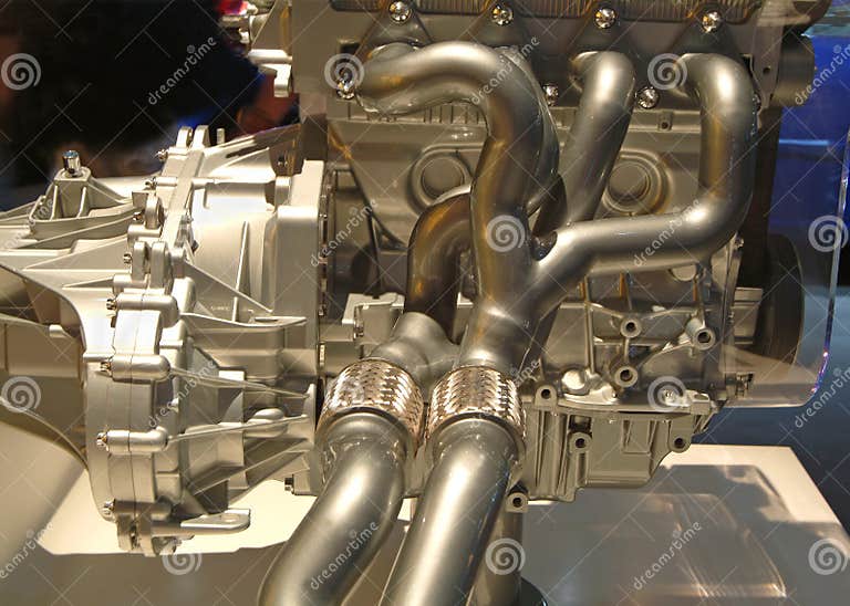 Modern car power engine stock image. Image of glimmer, chrome - 934061