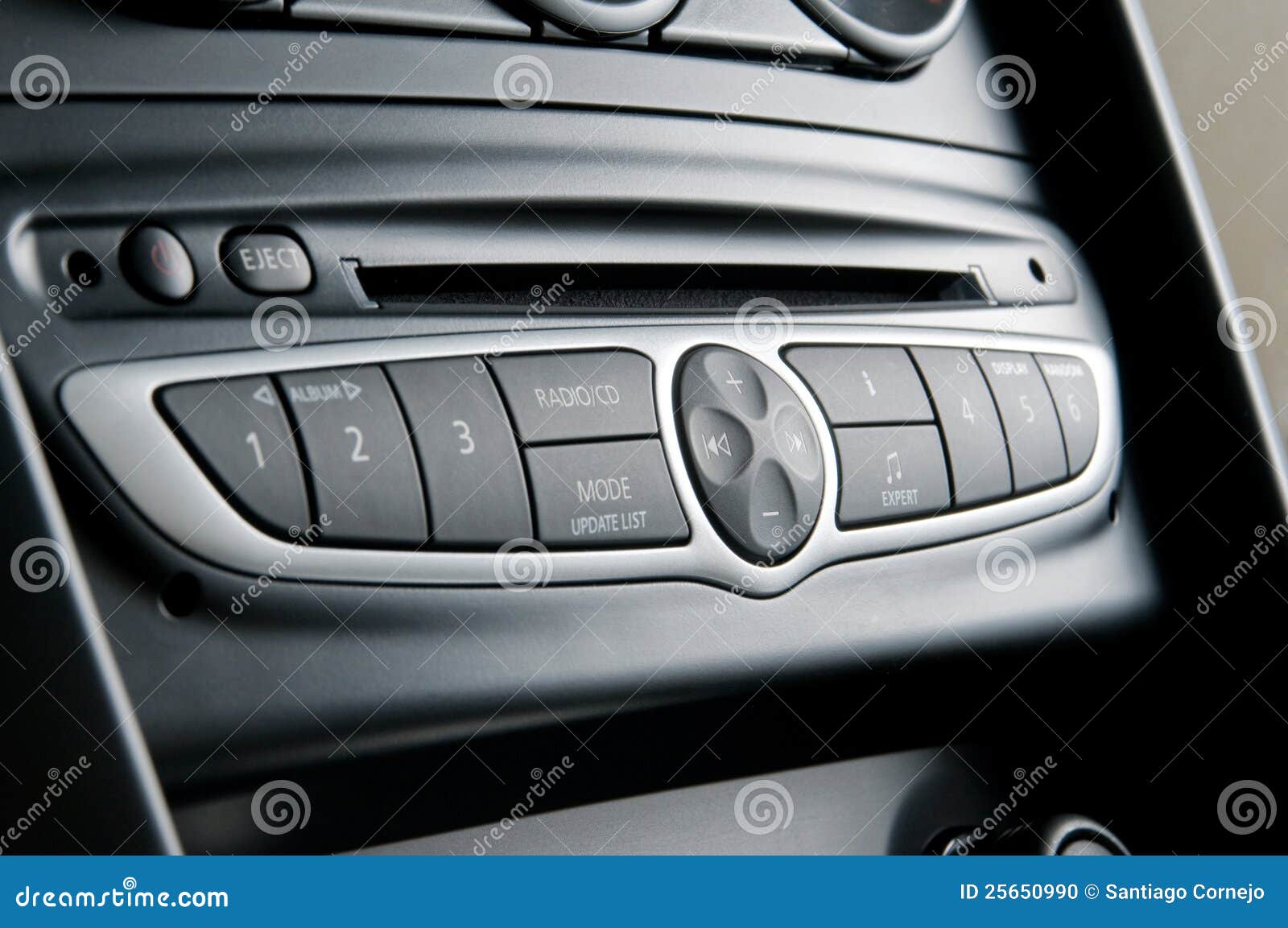 Modern car radio stock photo. Image of press, interior - 25650990