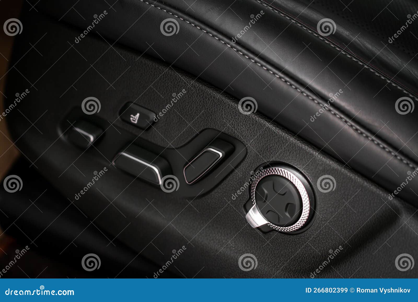 Modern car seat switch. stock image. Image of seated - 266802399