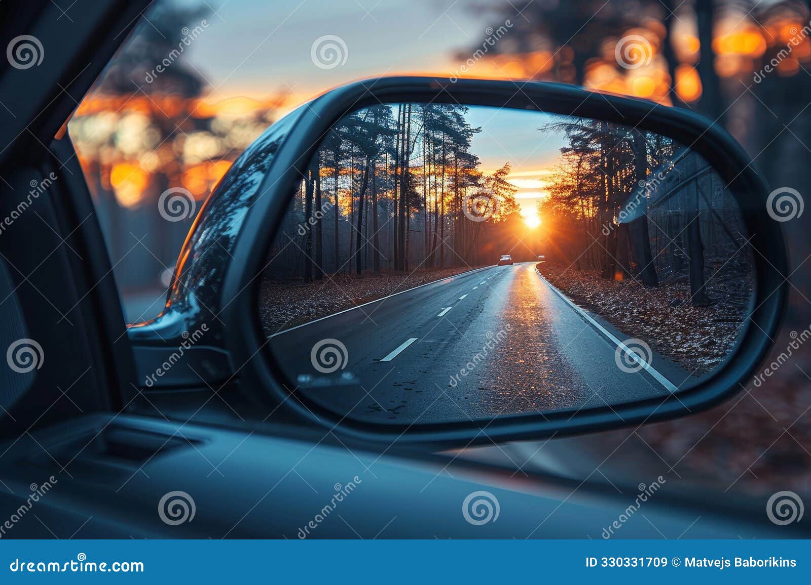 Modern Car Side Mirror View for Improved Safety and Visibility while ...