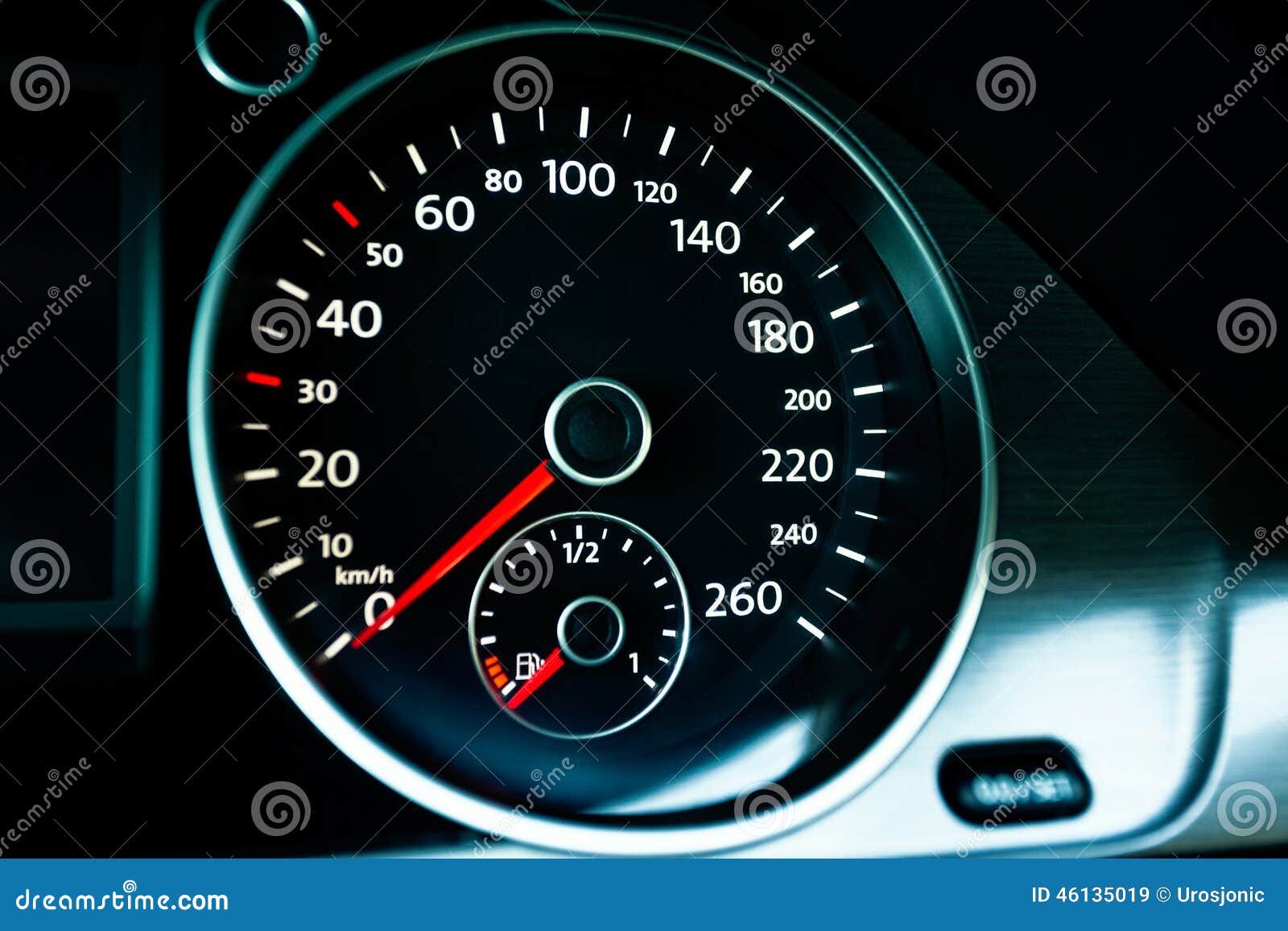 Modern car speedometer stock image. Image of silver, automobile - 46135019