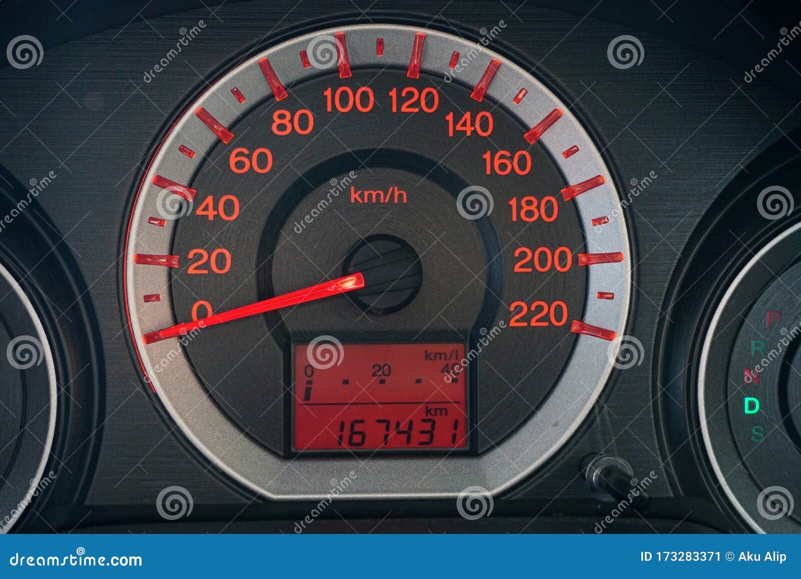 Modern Car Speedometer Dashboard Stock Image - Image of black, drive ...