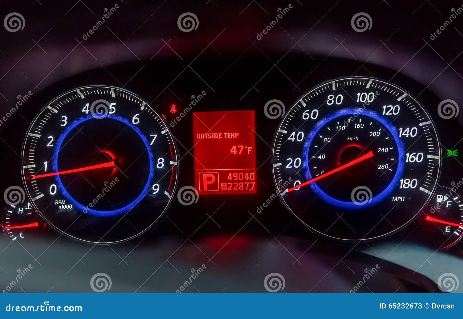 Modern car speedometer stock image. Image of dashboard - 65232673