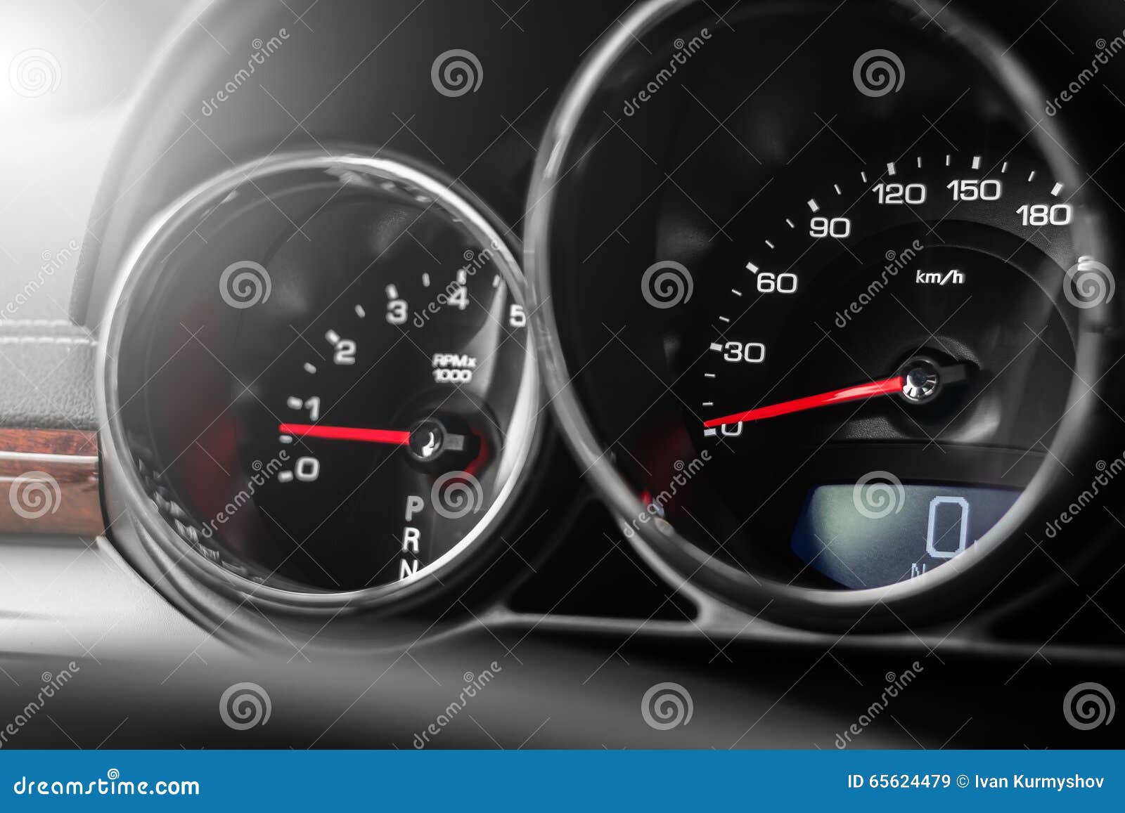 Modern Car Speedometer and Odometer Stock Image - Image of indicator ...
