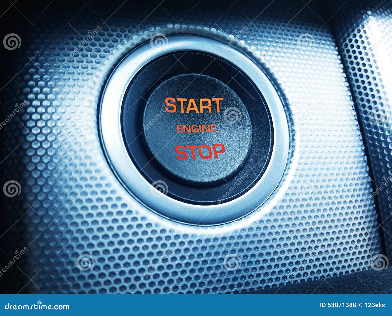 Modern Car Start Stop Button Stock Photo - Image of speed, dashboard ...