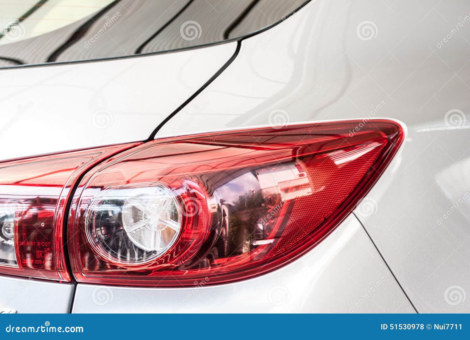 Modern car tail lamp stock photo. Image of detail, light - 51530978