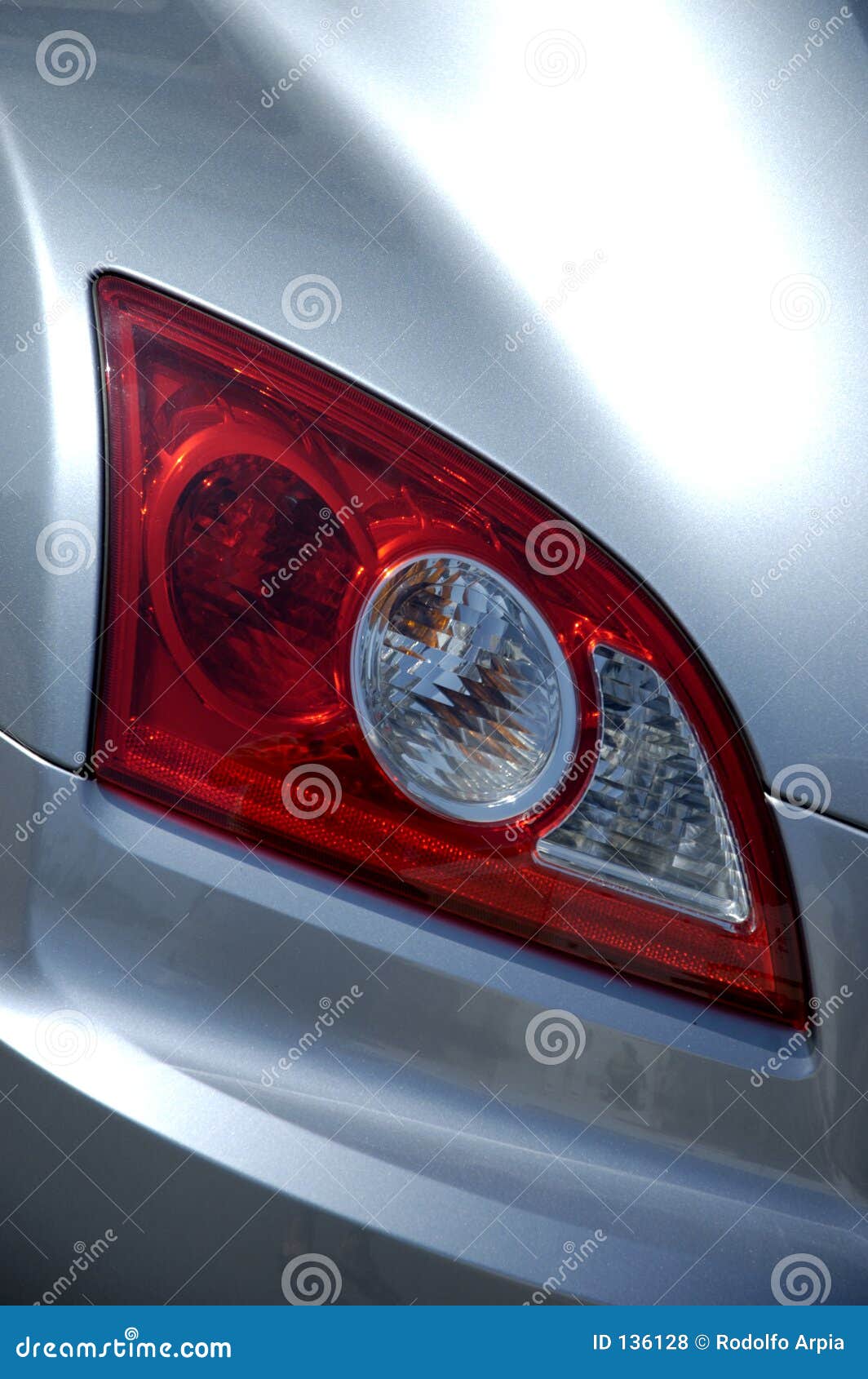 Modern car tail light stock photo. Image of light, white - 136128