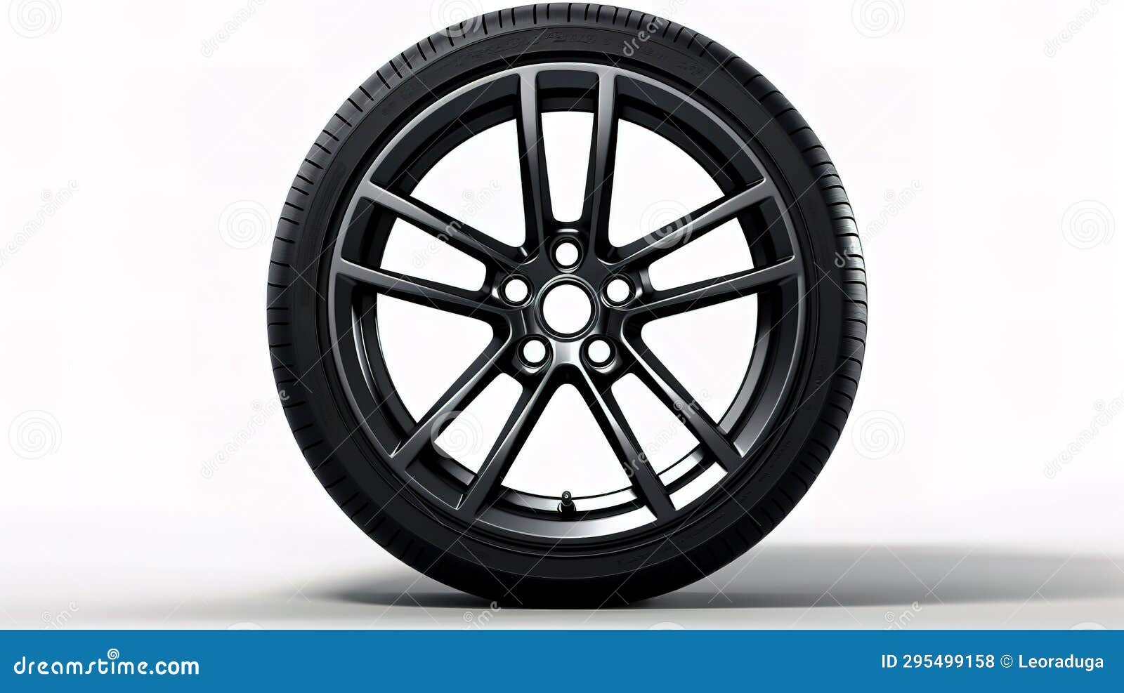 Modern Car Wheel Isolated on White Background Stock Illustration ...