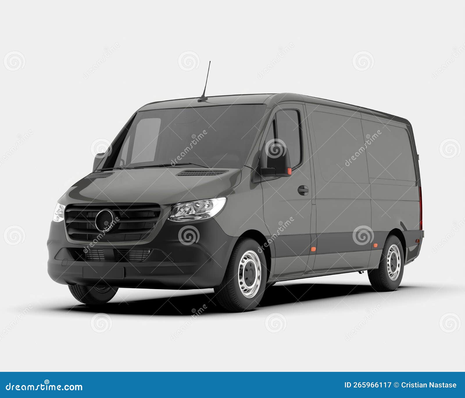 Modern Cargo Van Isolated on Background. 3d Rendering - Illustration ...